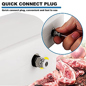 Electric Meat Injector Gun Pump with Hose, 70W Automatic Marinade Injector Meat Syringe Single Gun with 10 Stainless Steel Needle for Roast Turkey, Pork, Beef