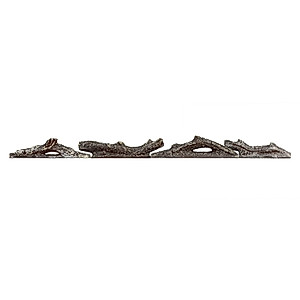 R.W.FLAME 4 Pieces Log for 42 inch Recessed and Wall Mounted Electric Fireplace, Synthetic Resin Log Decoration for Indoor Electric Fireplaces