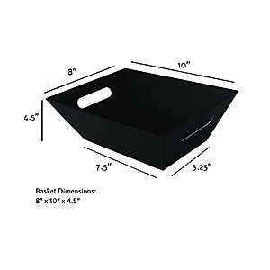 [5 Pk] Black Baskets for Gifts Empty| 8x10” Gift Basket Kit with Basket Bags, Black Pull Bows| Wine, DIY Basket Gift Set| Christmas, Easter, Halloween, Charity | Gift to Impress-Upper Midland Products