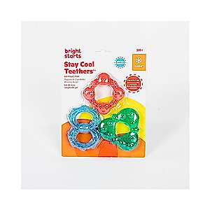 Bright Starts Gel-Filled 3 Pack - BPA Free - Chillable Teething Toy, Ages 3 months +