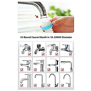 3 Pack Kitchen Faucet Water Filter Anti Splash Shower Tap Water Spray Water Saver 360 Rotating Telescopic Water-Saving Nozzle Filter Faucet for Kitchen Bathroom -Fits Standard Faucets