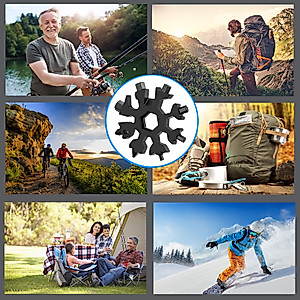 Universal Socket Wrench 7-19mm 19-in-1 Snowflake Standard Multitool Ratchet Power Drill Adapter Grip Socket Gifts for Father/Dad, Husband, Boyfriend, Him Guys Women Handyman DIY Gadgets Tool Set 3 PCS