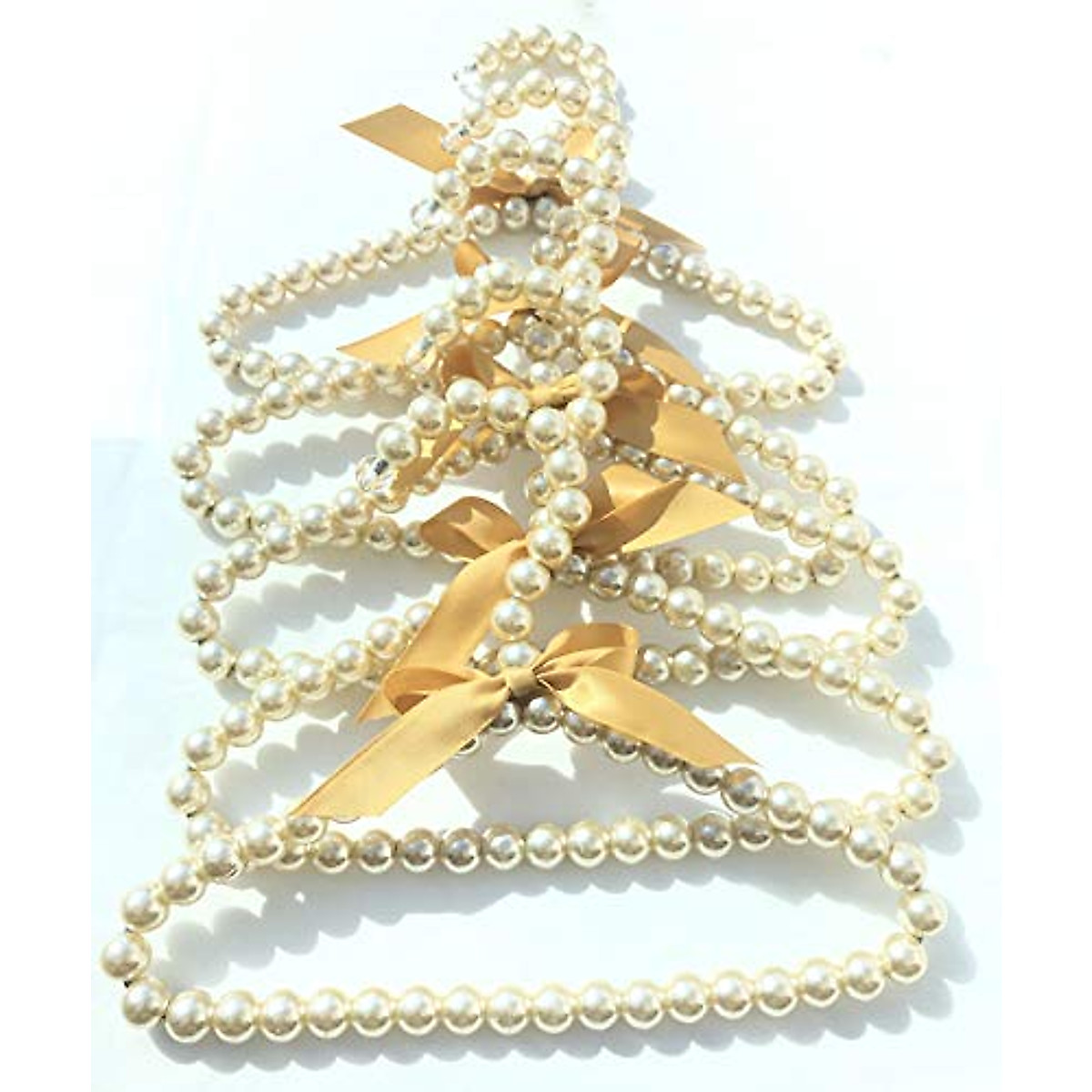 A&S Creavention Luxury Plastic Pearl Hanger for Baby, Small Dog or Cat Clothing (Gold)