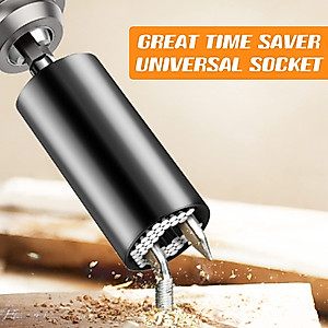 Valentines Day Gifts for Him-Universal Socket Tools Gifts Stocking Stuffers for Men, Birthday Gifts Cool Stuff Gadgets for Men Dad Husband Boyfriend, Tools Socket Set with Power Drill Adapter(7-19 MM)