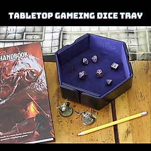 Forged Dice Co. 6.5 Inch Magnetic Folding Dice Tray - Portable Folding Dice Rolling Tray for use as DND Dice Tray D&D Dice Tray or Dice Game - Quiets Rolling Metal Dice and Folds Flat - Purple