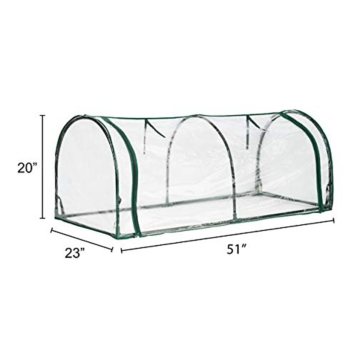 Topline Outdoor Mini Garden Greenhouse with Zipper Openings - 51 Inch