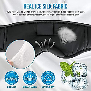 MUSICOZY Sleep Headphones 3D Bluetooth Headband, Wireless Sleeping Eye Mask Earbuds for Side Sleepers, Air Travel, Meditation, Built-in Ultra Soft Thin Speakers Washable, Pack of 2