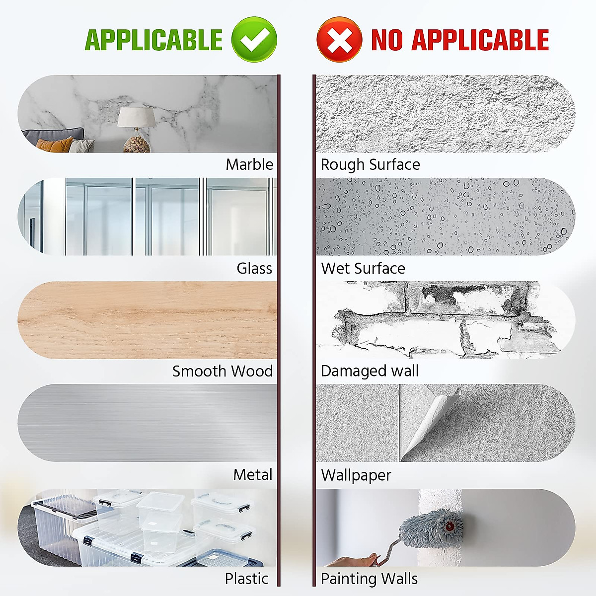 Double Sided Tape, Heavy Duty Mounting Tape Waterproof Foam Tape, 33FT Length, 0.39IN Width for LED Strip Lights, Home Decor, Office Decor, Made of 3M VHB Tape