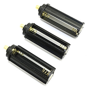 DGZZI 6pcs Black Cylindrical Battery Holder Battery Storage Case for 3 x 1.5V AAA Batteries Flashlight Torch