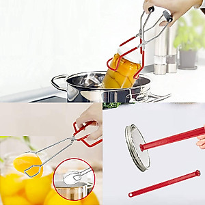 44PCS Canning Supplies Kit,Canning Essentials Set,12in Canning Rack,Canning Jar Lifter,Canning Funnel and Tongs,Jar Wrench,Mesh Strainer,Steaming Rack,Pickling Kit for Beginne