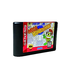 Royal Retro Mega Bomberman - USA Label Flashkit MD Electroless Gold PCB Card for Sega Genesis Megadrive Video Game Console (NTSC-U)