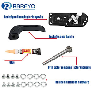RARAYC Interior Door Handle | for 2007-2014 Chevy Silverado, Tahoe, Avalanche, GMC Sierra, Yukon, Yukon XL, Cadillac Escalade | Replaces# Front Left Drivers Side 20833606, 80374