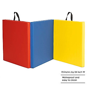 Gymnastics Mat Gym Mat Tumbling Mat 6'x2'x2” Lightweight Folding Gymnastic Tumbling Pad Gym Equipment Fitness Yoga Home Gym Exercise Mat (CM)