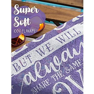InnoBeta Bonus Mom Gifts, Bonus Mom Blanket, Stepmom Gifts, Mother's Day Birthday Gift for Stepmother, Bonus Mom, Stepmom, DNA Does Not Make A Family, Soft Throw Blanket 50"x65" - Purple