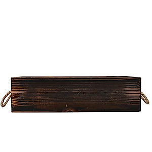 Bathroom Decor Box Toilet Paper Holder Nice Double Sided Wooden Storage Box with Handles Funny Table Centerpiece Wood Restroom Decorations Farmhouse Rustic Home Signs Decor (Brown)