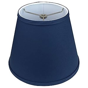 FenchelShades.com Lampshade 6" Top Diameter x 10" Bottom Diameter x 8" Slant Height 6x10x8" with Spider Attachment (Navy)