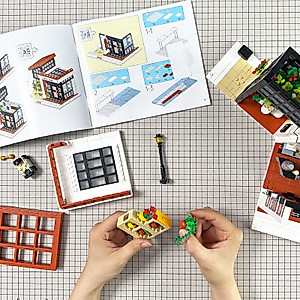 ENJBRICK Modular House Building Kit,Townhouse Building Blocks Model Set for Teens and Adults,Architecture Collectible Toy Building Set