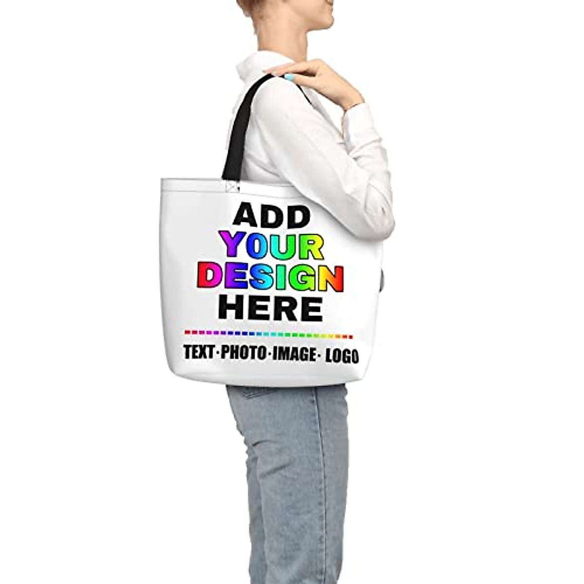 Custom Tote Bags Add Your Logo/Text/Image/Photo Personalized Tote Bags Custom Bags Personalized Bags Custom Handbag For Women Personalized Handbag