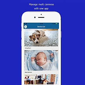 Emerson WiFi Baby Monitor/Pet Nanny Camera, Two Way Audio, Night Vision, Temperature Monitor, Pan/Tilt, Motion Detection, HD, 1080P, ER108002