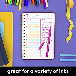 PAPERAGE Lined Spiral Journal Notebook, (Navy), 160 Pages, Medium 5.5 inches x 8 inches - 100 GSM Thick Paper, Hardcover, Double-Wire Spiral Journal & Notebook