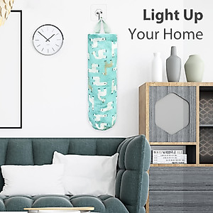 Plastic Bag Holder，Reusable Grocery Bag Holder，Wall Mount Plastic Bag Organizer Shopping Bags Carrier，Washable Large Grocery Bag Storage Dispenser ​for Home Kitchen Travelling Decor, 1 Pack，Alpaca