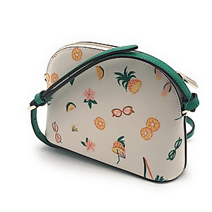 Kate Spade New York Kali Small Dome Crossbody (Cream Multi Tropical)