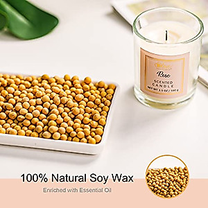 Scented Candles Gift Set for Women, Aromatherapy Candles Gifts for Women, 4x3.5oz Long Lasting Candles for Home Scented Bath Yoga, 100% Natural Soy Candles, Unique Mothers Day Gifts for Mom Birthday