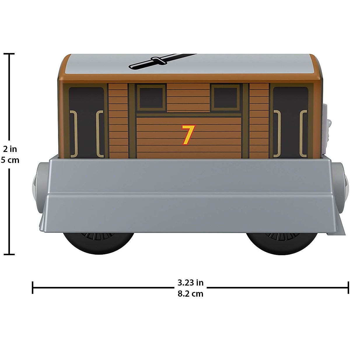 Thomas & Friends Wood Toby push-along train engine for toddlers and preschool kids ages 2 years and up