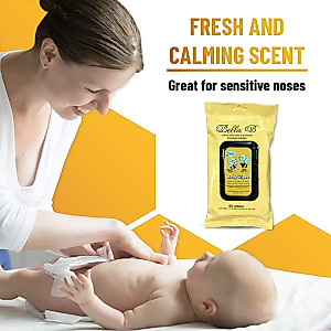 BELLA B Baby Diaper Wipes Bundle 3-Piece - Natural Baby Wipes - Organic Baby Wipes - Baby Cleaning Wipes - Soothing Wipes - Diapers Wipes - Infant Wipes - Alcohol-Free Baby Wipes Natural