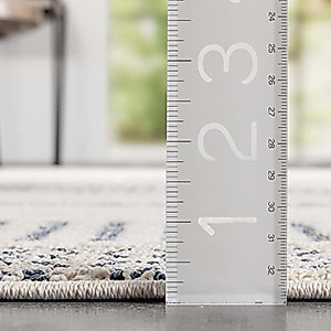 Well Woven Brer Light Blue Abstract Geometric Tribal Area Rug (7'10" x 9'10")