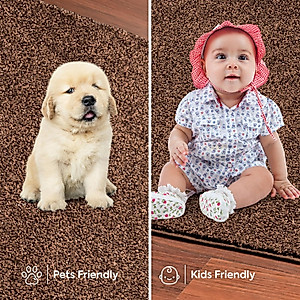 Ambiant Broadway Collection Solid Color Area Rugs Black - 9' x 12' Rectangle, Indoor, Stain Resistant, Perfect for Living Room, Bedroom, Dining Room, Entryway, Pet & Kids Friendly Rug, Wedding