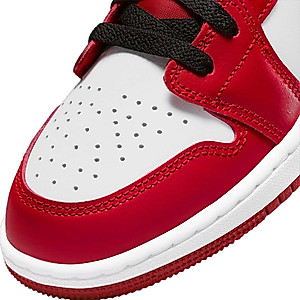 Nike Jordan Youth Air 1 Low GS 553560 163 - Size 6.5Y White/Gym Red-Black