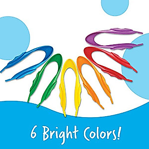 Learning Resources Jumbo Tweezers, Sorting & Counting, Preschool Science, Homeschool, Toddler Fine Motor Skill Development, Set Of 12