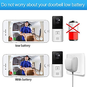 24 Volt Transformer, C Wire Adapter, Competible with All Versions of Ring Doorbell and Thermostat for Ecobee,Sensi and Honeywell (with 196in Cable)