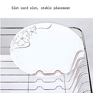 STRAW Dish Drying Rack, 304 Stainless Steel Over the Sink Dish Rack, in Sink or On Counter Dish Drainer Utensil Holder