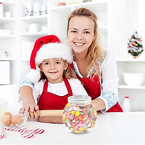 UPKOCH 3pcs Clear Tea Jars Candy Holder with Lid Plastic Sweet Jars Small Jar with Lid Dry Food Jar Small Cookie Container Small Holders Party Cookie Holder Candy Jar Mini Items Jar