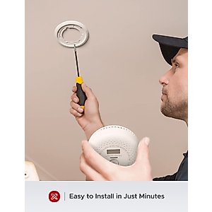 X-Sense Smoke Detector Carbon Monoxide Detector Combo, 10-Year Battery Smoke Detector with Display, Standalone Model SC01, Single Pack