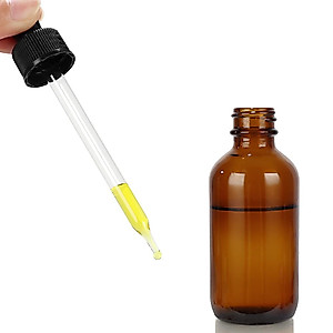 CycleMore 16 Pack (120 ml) 4 oz Amber Glass Boston Bottles with Glass Eye Droppers, Glass Dropper Bottles for Essential Oils & Lab Chemicals & More Liquids Ideal for Mom & Friends