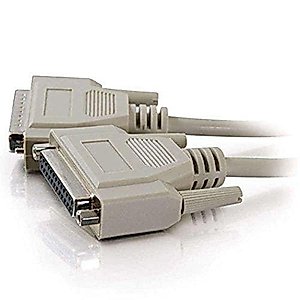 CTG Legrand - C2G DB25 M/F RS232 Serial Extension Cable with Male and Female DB25 Connectors, Beige PC Extension Cable, 3 Foot Serial Port Cable, 1 Count, C2G 02654