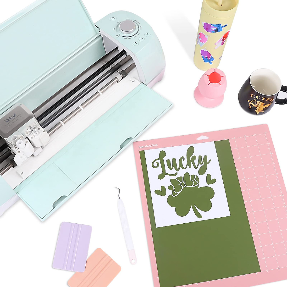 Cutting Mat for Cricut Maker 3/Maker/Explore 3/Air(12"x12",6 Mats,StandardGrip,LightGrip,StrongGrip)Multiple Adhesive Sticky replacement Cutting Mats