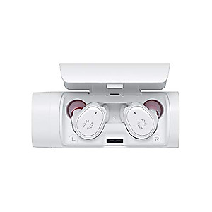 Phiaton Bolt BT 700 Bluetooth Earphones, True Wireless Earbuds with a Charging Speaker Case, Noise Reduction Earbuds, Stereo Sound, Dual MEMS Mic, Voice Command, 20 Hrs. Playtime, White
