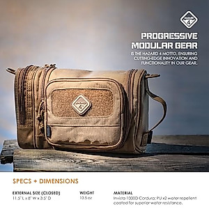 Hazard 4 Reveille Rugged Grooming Kit/Heavy-Duty Toiletry Bag, Coyote