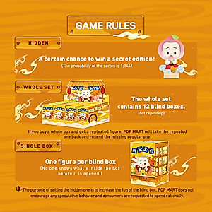 POP MART The Little Monk Yichan Chinese Delicacy Series 3PC Exclusive Action Figure Box Toy Bulk Box Popular Collectible Art Toy Cute Figure Creative Gift, for Christmas Birthday Party Holiday