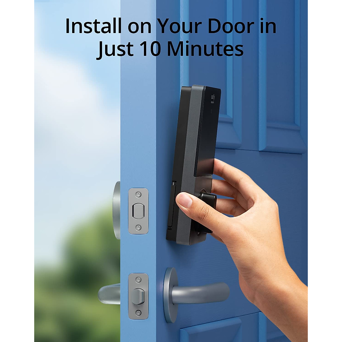 eufy Security Retrofit Smart Lock E110+Wireless Keypad, Keyless Entry Door Lock Replacement, Built-in Wi-Fi, Remote Control, in-App History and Scheduled Access, Fits Your Existing Deadbolt, IP65