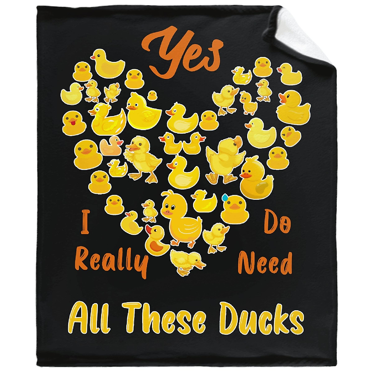 Yes I Really Do Need All These Ducks Soft Blanket, Lightweight Flannel Throw Blankets for Couch Bedding Travel, Practical Heartfelt Gift for Loved Ones M 50x60in, Teen Gift