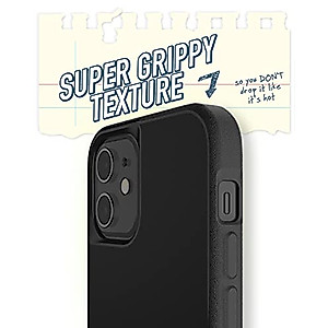 Smartish iPhone 12/12 Pro Slim Case - Gripmunk [Lightweight + Protective] Thin Cover (Silk) - Black Tie Affair