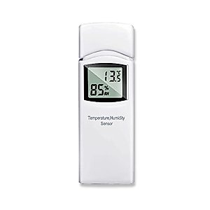 Ecowitt WH32 Wireless Outdoor Temperature and Humidity Sensor, Thermometer and Hygrometer Gauge with LCD Display, Default Degree Fahrenheit, Remote App Monitoring