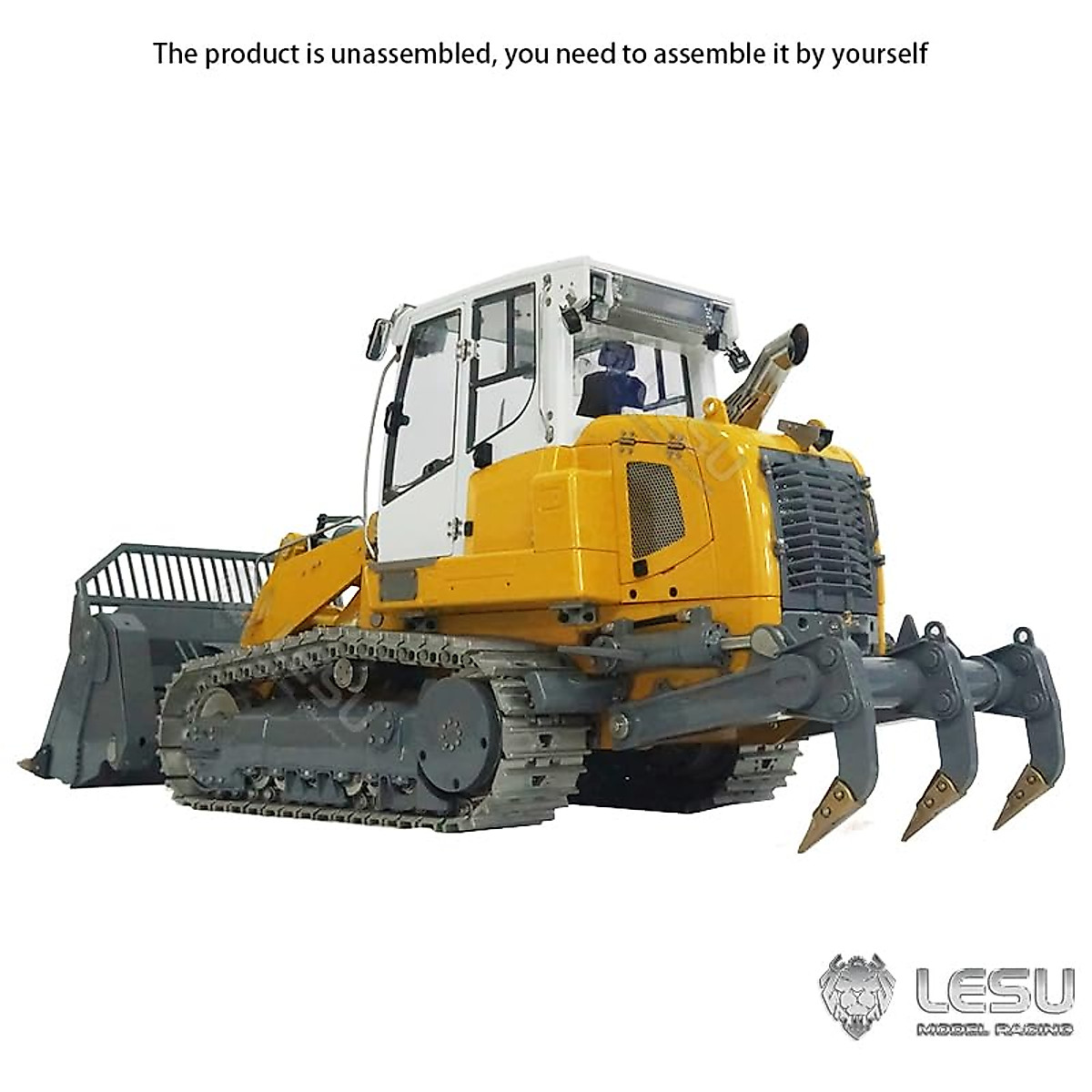 LESU 1/14 Metal Hydraulic RC Crawler Loader for 636 Upgraded Construction Vehicles KIT DIY with Openable Bucket Rear Hook Hobby Grade Model