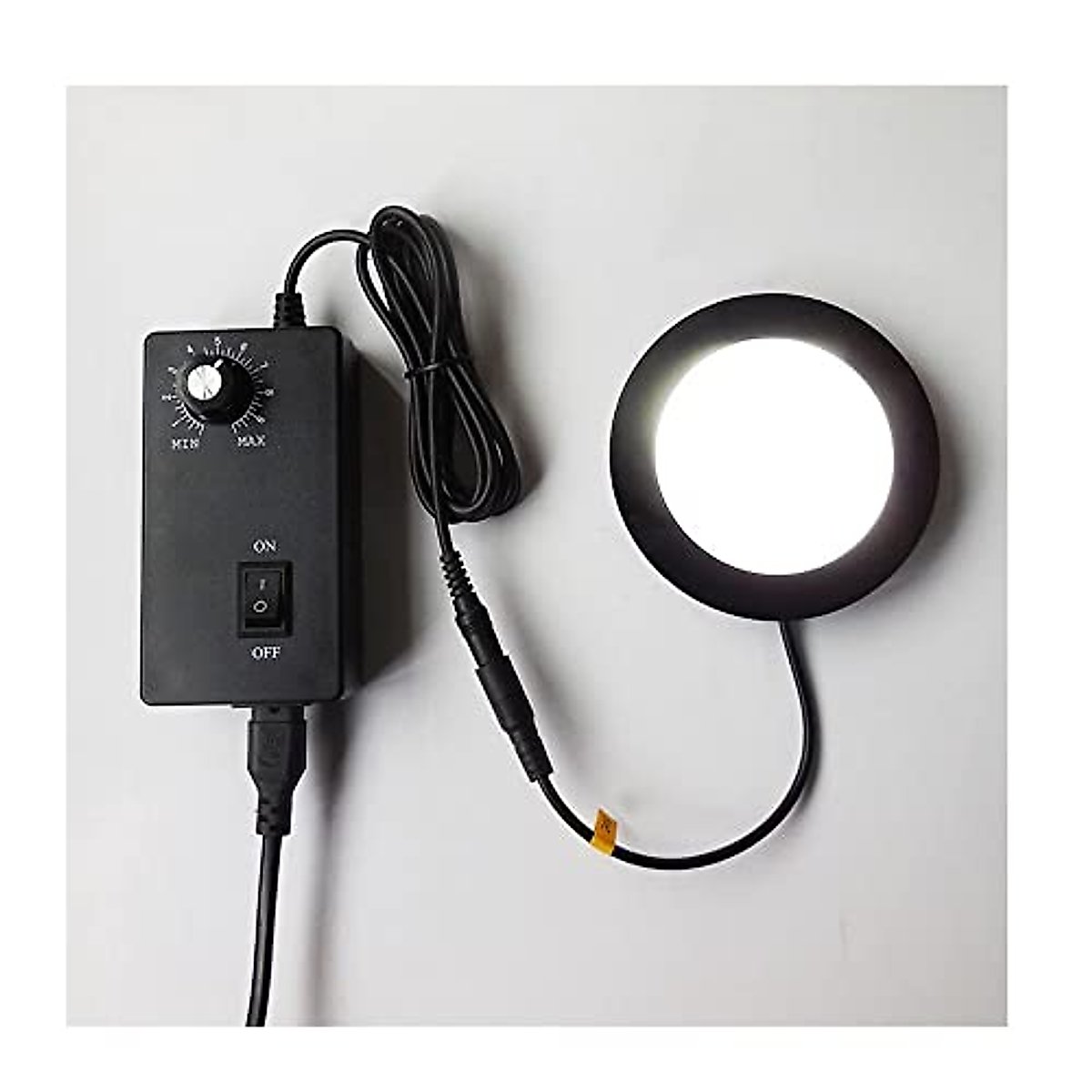 ZTBH Microscope Accessories Kit 50-75mm Stereo Microscope Bottom Light Lamp, Round Light Source, LED Backlight Illuminator AC90V-240V Microscope Slides (Magnification : 70mm)
