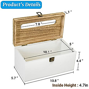 Rustic Trash Bag Holder Wall Mounted, Trash Bag Dispenser Roll Holder with Lid, Garbage Bag Holder Dispenser for Plastic Bags, Trash Bag Holder Garbage Bag Dispenser for Home & Kitchen Organization